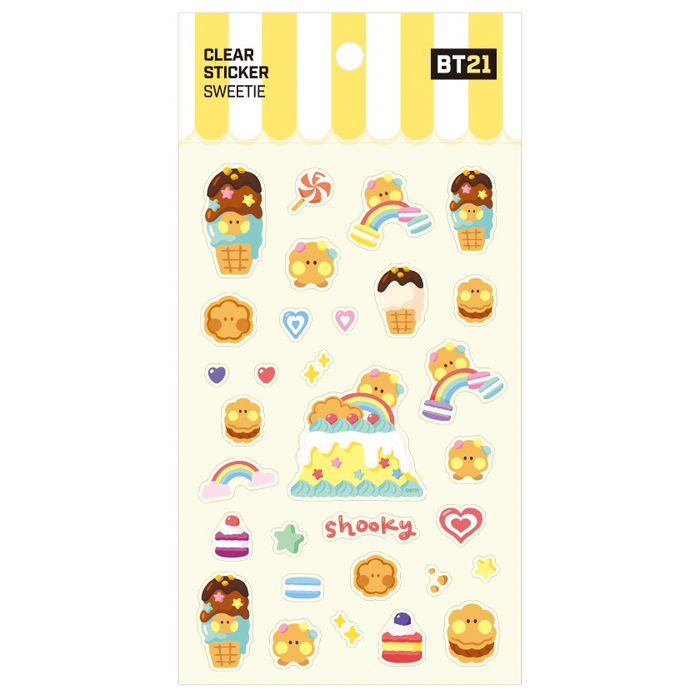 BT21 Clear Sticker Sweetie - Shooky — Fugitive Toys