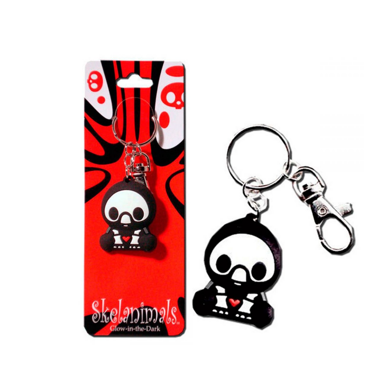Skelanimals Pudge (Glow in the Dark) Keychain — Fugitive Toys